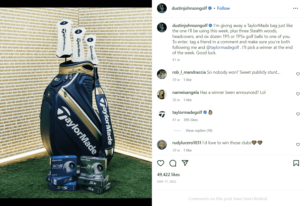 Dustin Johnson WITB: What’s in the Bag? (2025)